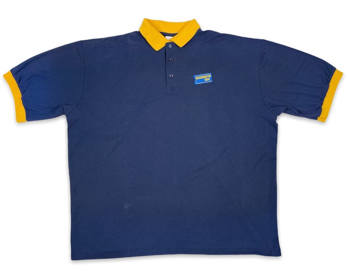 Vintage Blockbuster Polo Shirt Employee Uniform 90s Be Kind Rewind ...