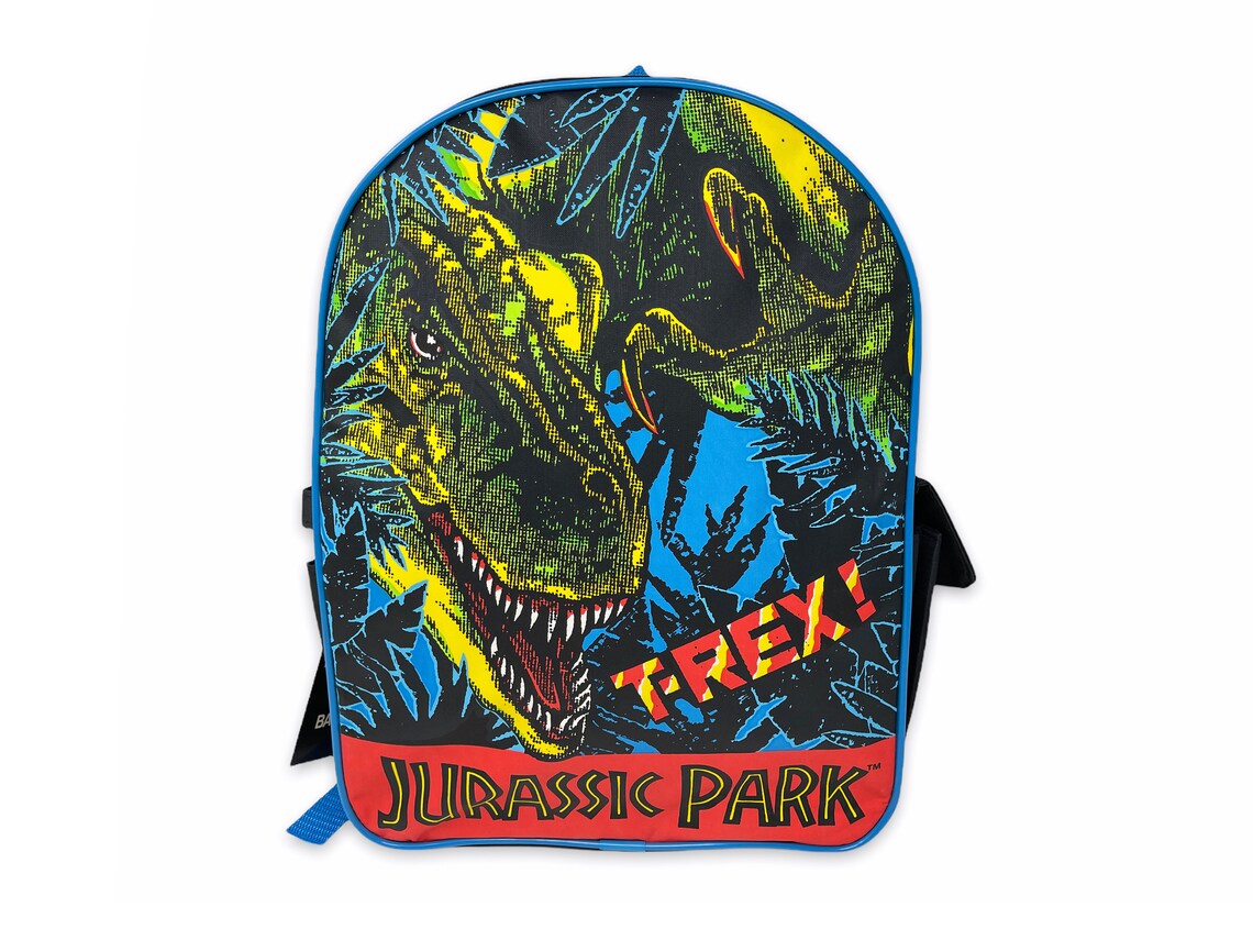 Vintage Jurassic Park Backpack 90s Book Bag Dinosaur T-Rex | Etsy