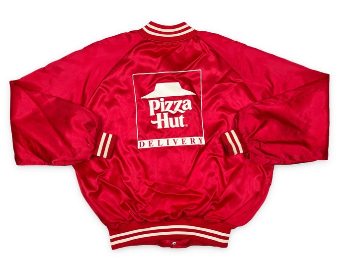 Vintage Pizza Hut Bomber Jacket 80s Delivery Driver Fast Food ...