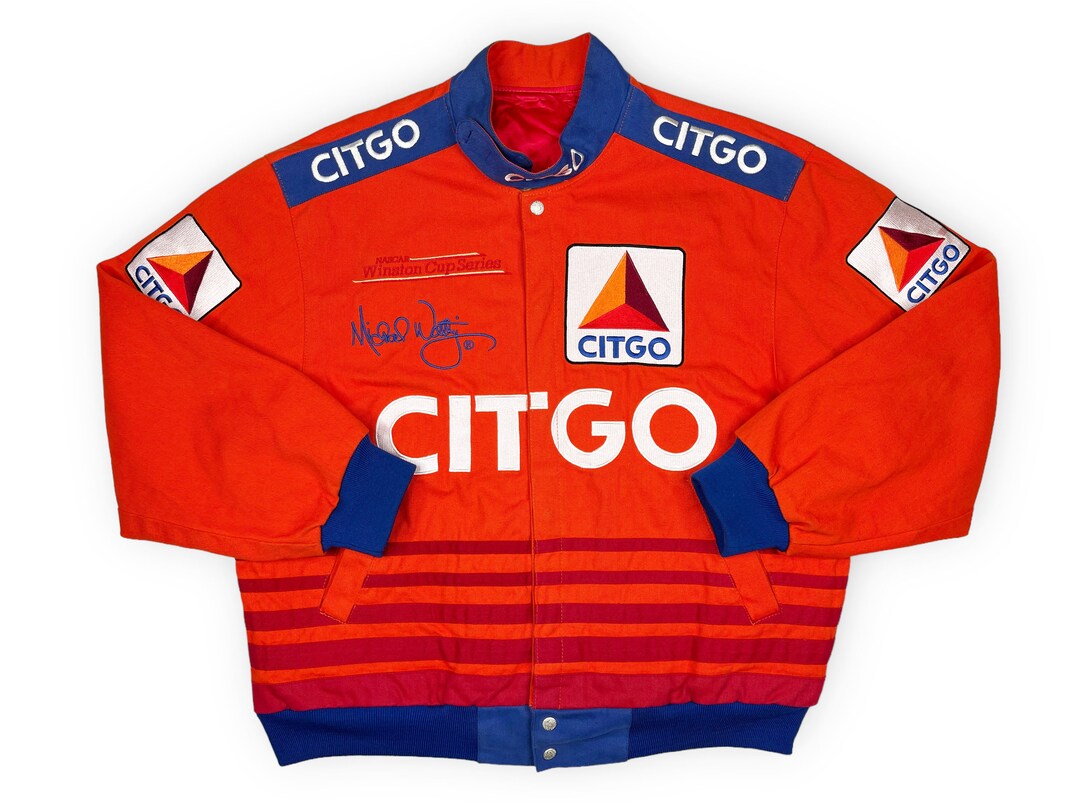 Vintage CITGO Racing Jacket 90s NASCAR Michael Waltrip Jeff Hamilton R2 ...