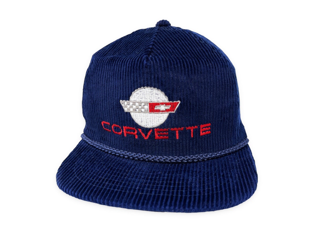 Vintage Corvette Hat Corduroy 80s Zipperback Cap Racing NOS - Etsy