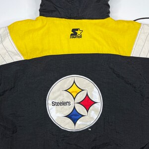 Vintage Pittsburgh Steelers Jacket 90s NFL Starter Pro Line Winter Coat ...