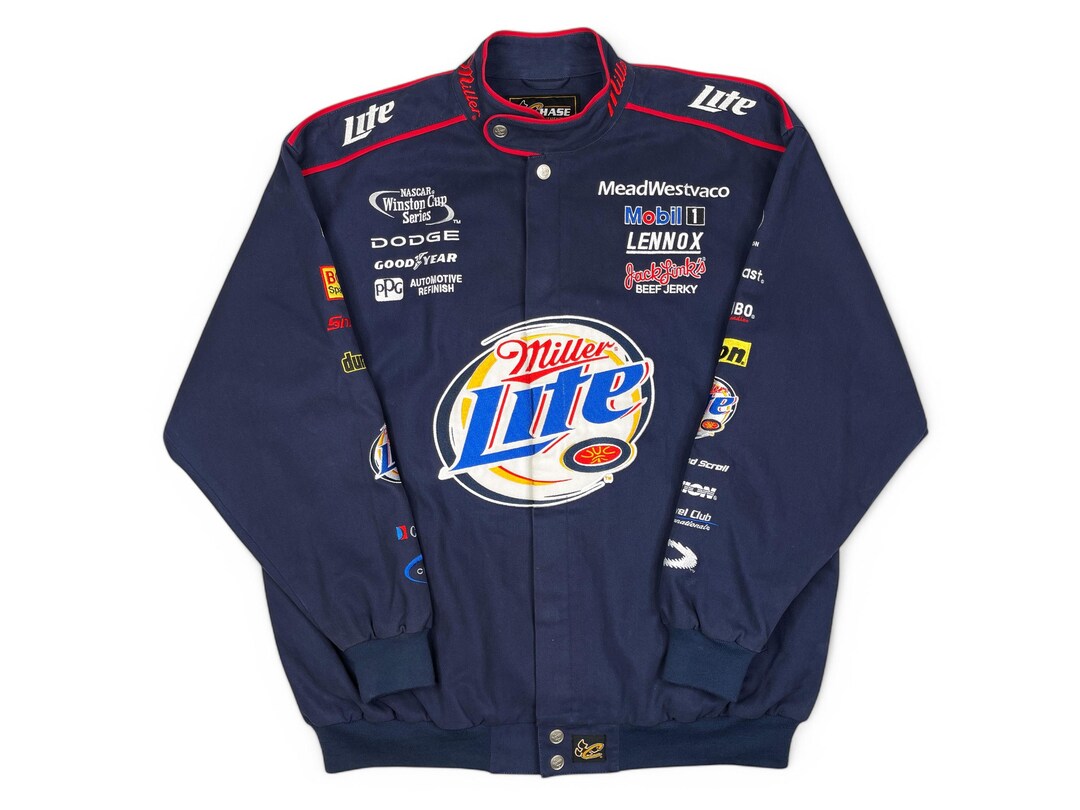 Vintage Miller Lite Racing Jacket 90s NASCAR Rusty Wallace XL R6 - Etsy
