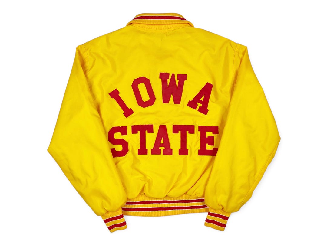 Vintage Iowa State Cyclones Jacket 80s 90s Bomber NCAA University M ...
