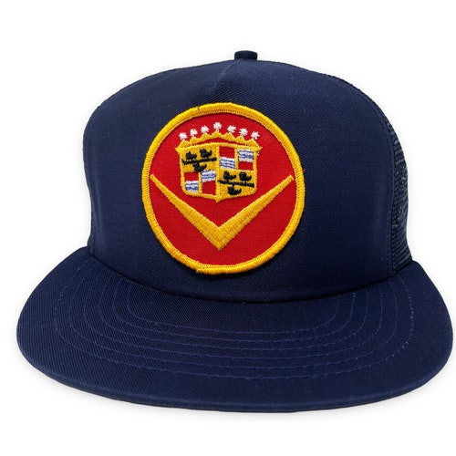 Vintage Cadillac Patch Rope Trucker Snapback Hat Distressed - Etsy