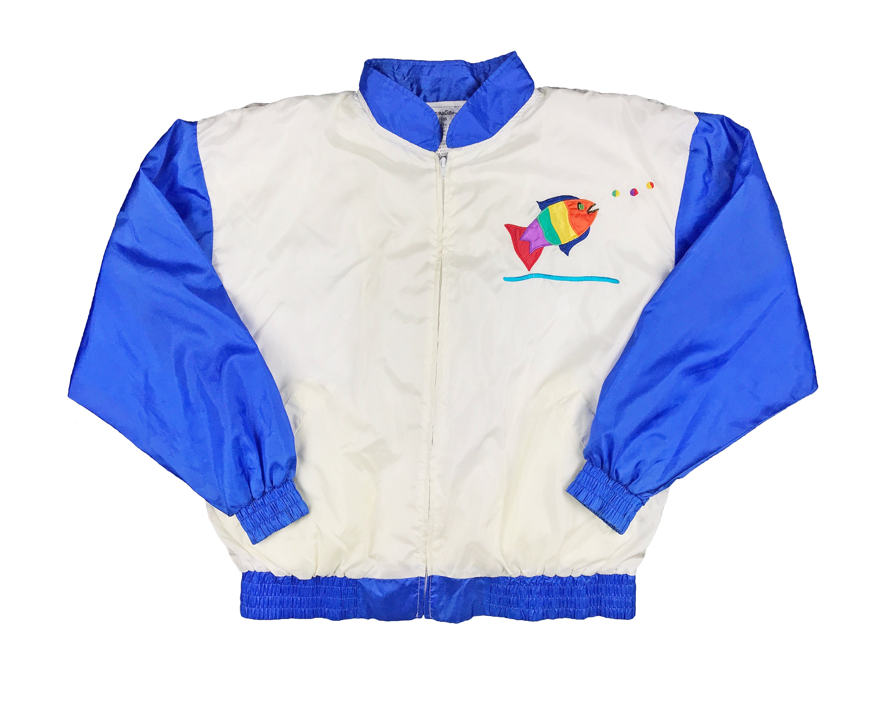 Vintage Fish Windbreaker 90s Jacket Saks Fifth R3 | Etsy