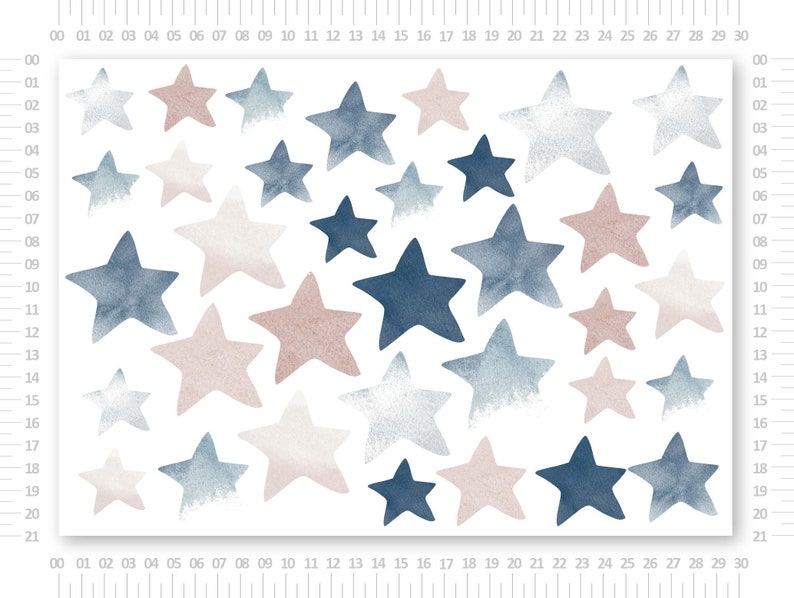 Star Wall Decals: Hand-drawn Nursery Stickers, Removable - Etsy
