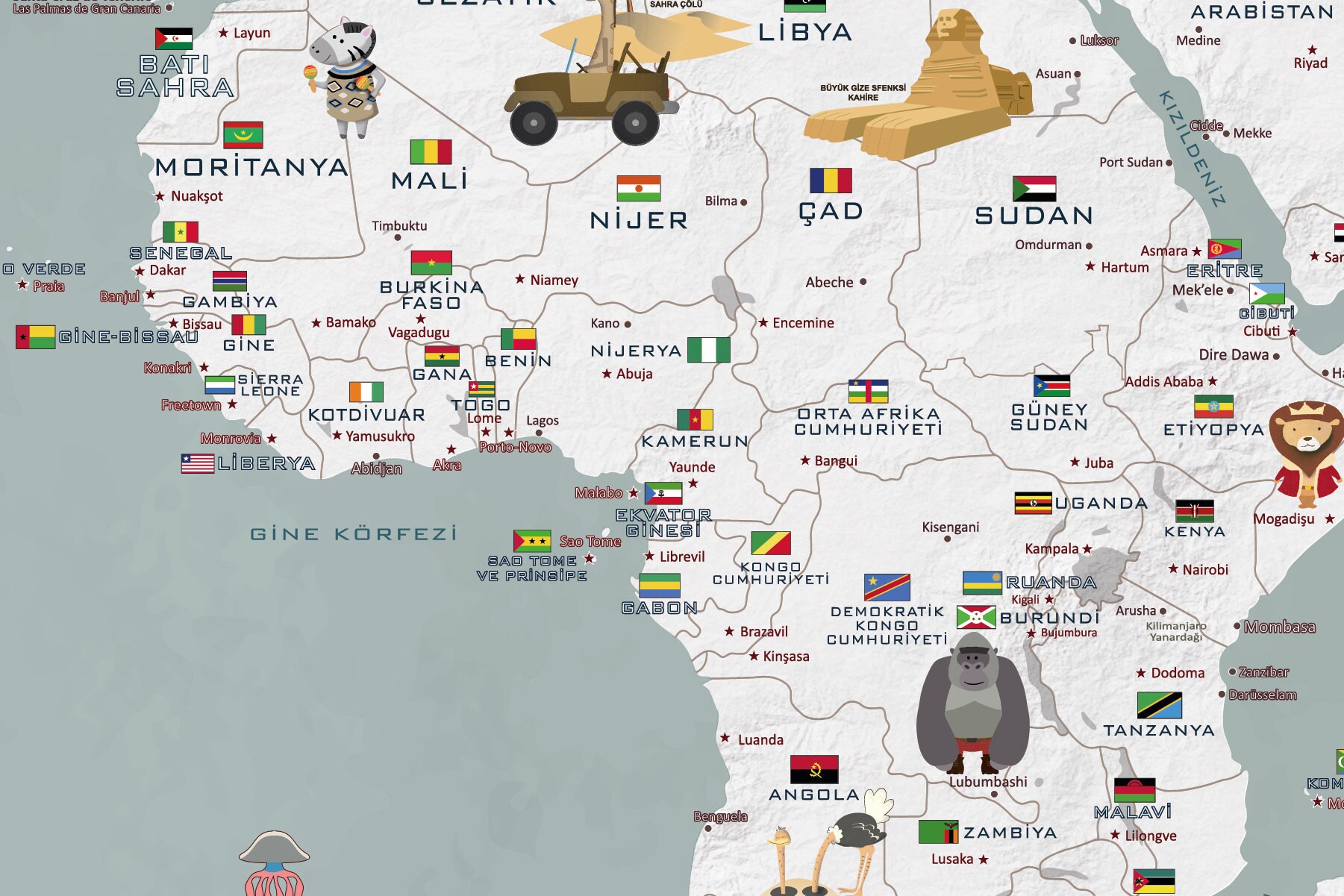 Kids World Map Gray World Map Wallpaper Nursery Wall Mural | Etsy