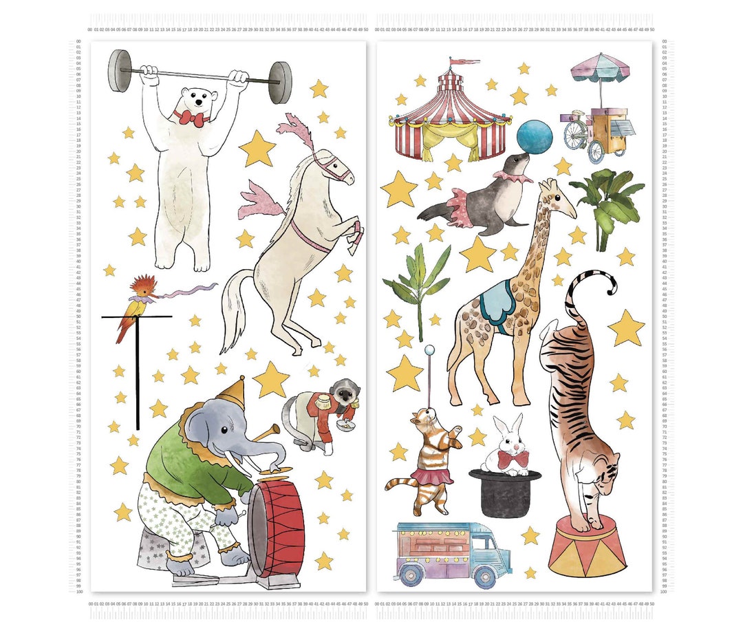 Circus Wall Decal Animals Decal Decal for Kids Decal for - Etsy