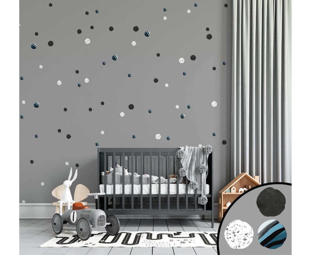Polka Dot Wall Decal, Black Dots Decal, Kids Wall Decal, Nursery Wall ...