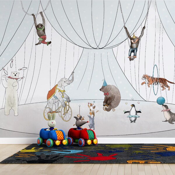Circus Wall Mural - Etsy