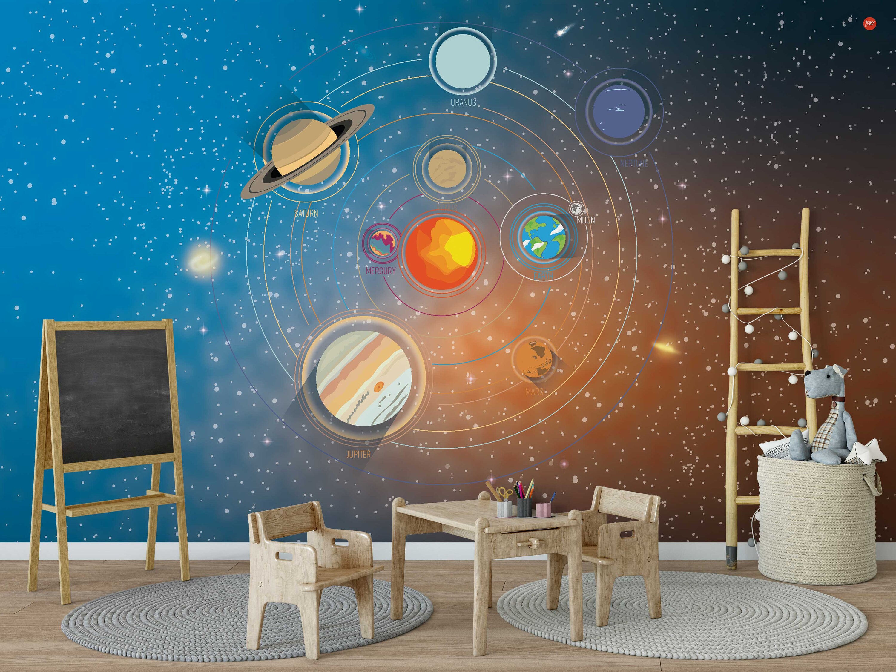 Kids Space Wallpaper Galaxy Wallpaper Space Wall Mural Peel - Etsy