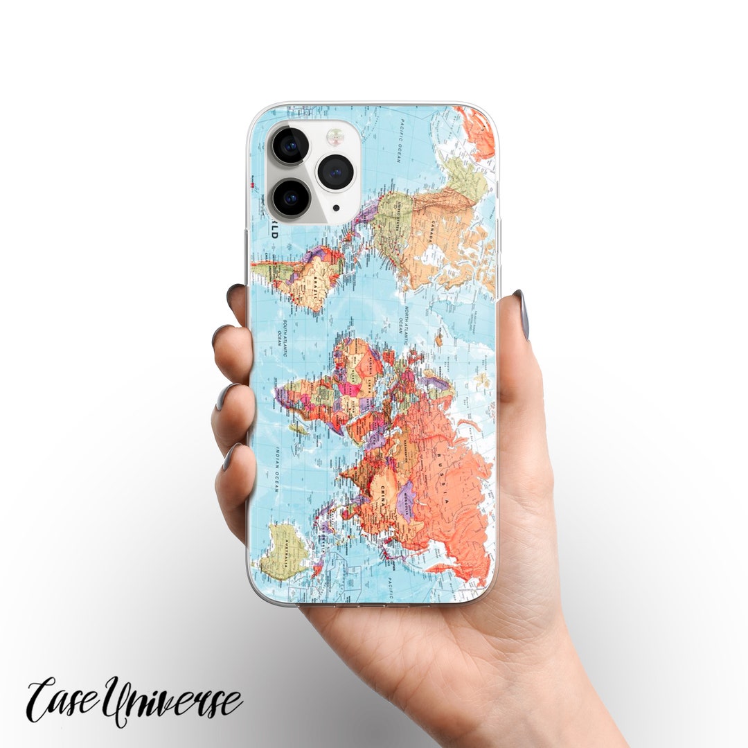 IPhone 16 Case World Map iPhone 14 Case iPhone 13 Mini Case iPhone 11 ...