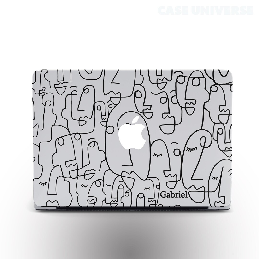 Line Art With Faces MacBook Case Abstract MacBook Air M3 Case Aesthetic ...