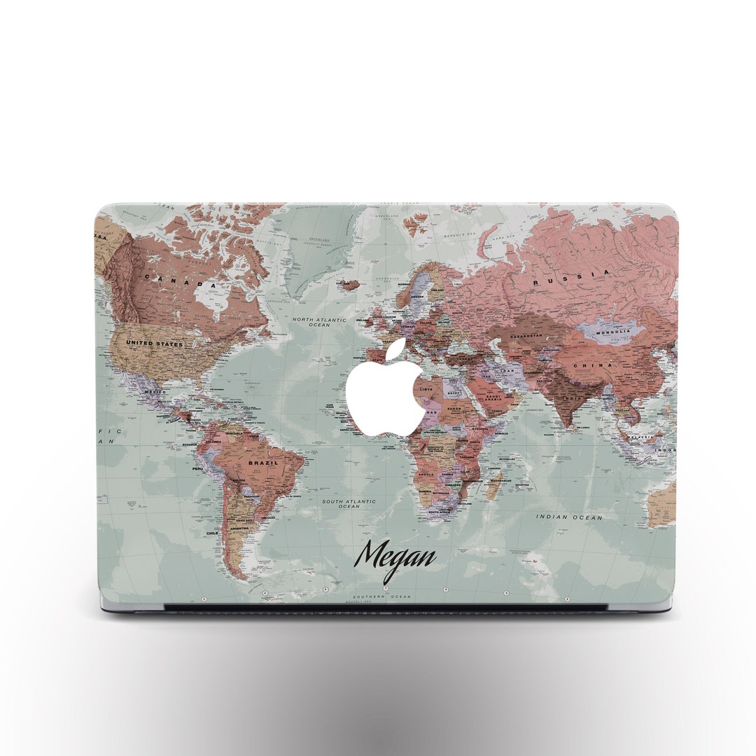 MacBook Air Case World Map MacBook Air 15 Case Hard MacBook Pro 13 Case ...