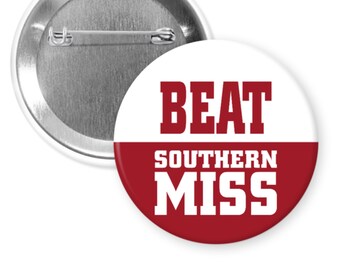 BEAT OLE MISS Alabama Football 2.25 Button Pin Badge | Etsy