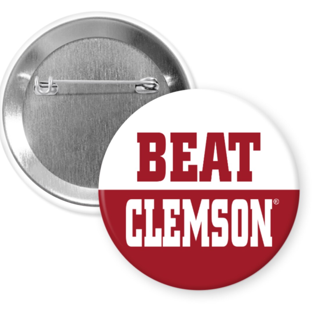 BEAT CLEMSON Alabama Crimson Tide Football 2.25" Gameday Button Pin ...
