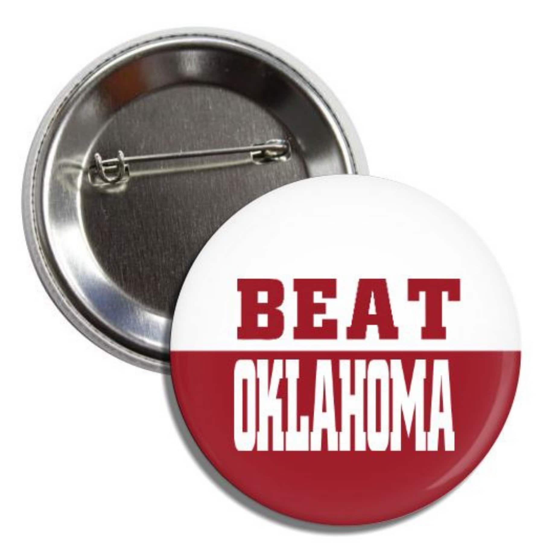BEAT OKLAHOMA Alabama Football 2.25 Button Pin Badge | Etsy