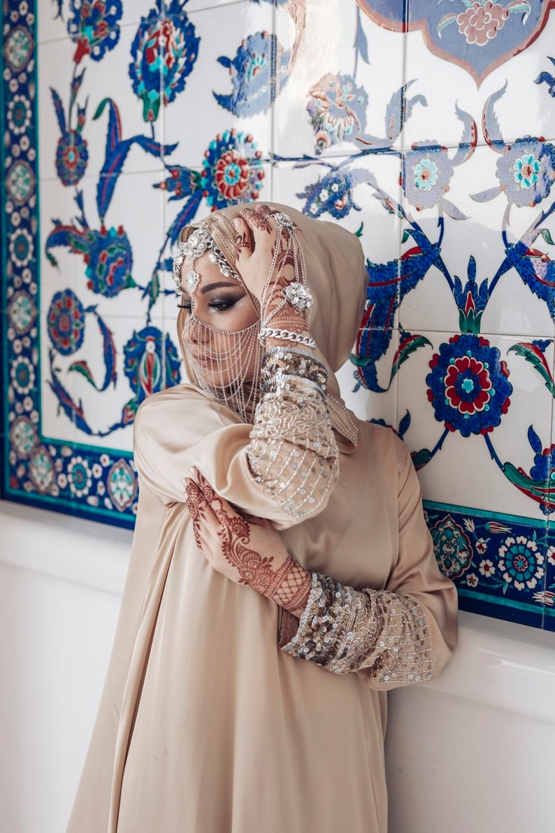 Arabian Mask Hand Bracelet Face Chain for Women Islamic Masks Costume ...