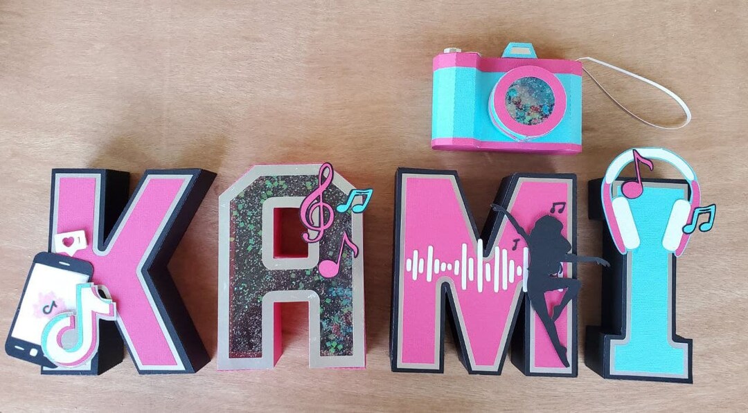 Tiktok 3D Letters / Tiktok Letters / Tiktok Birthday Party - Etsy