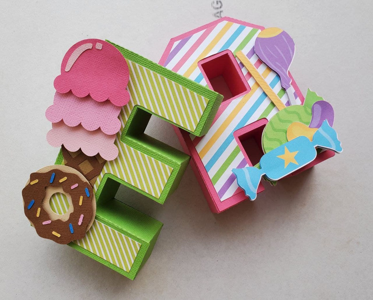 Candy 3d Letters/ Candy Birthday Party - Etsy