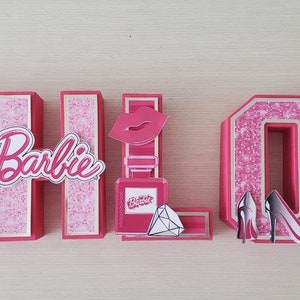 Barbie 3D Letters / Barbie Letters / Barbie Birthday Party - Etsy