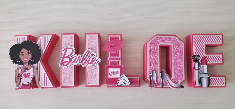 Barbie 3D Letters / Barbie Letters / Barbie Birthday Party - Etsy