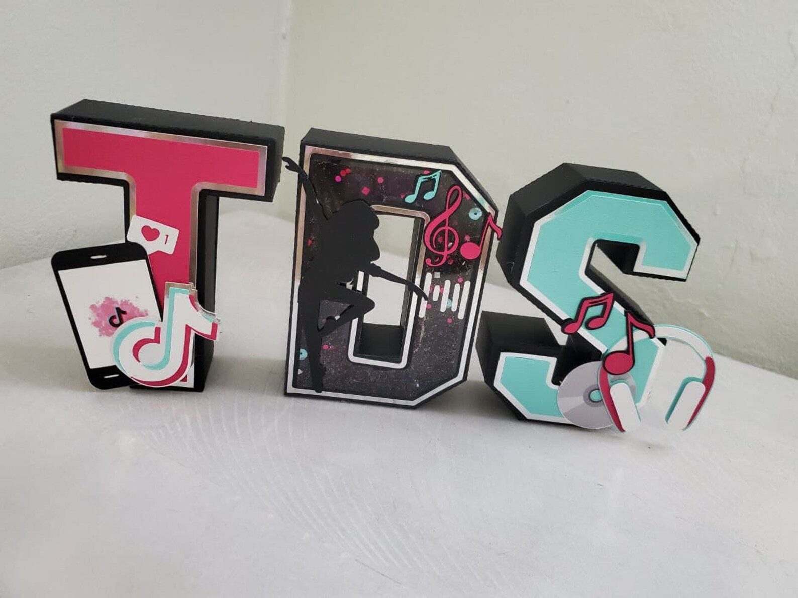 Tiktok 3D Letters / Tiktok Letters / Tiktok Birthday Party - Etsy