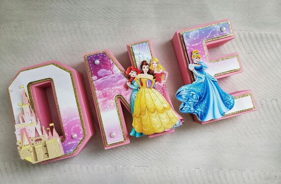 Disney Princess 3D Letters / Disney Princess Letters / Disney - Etsy