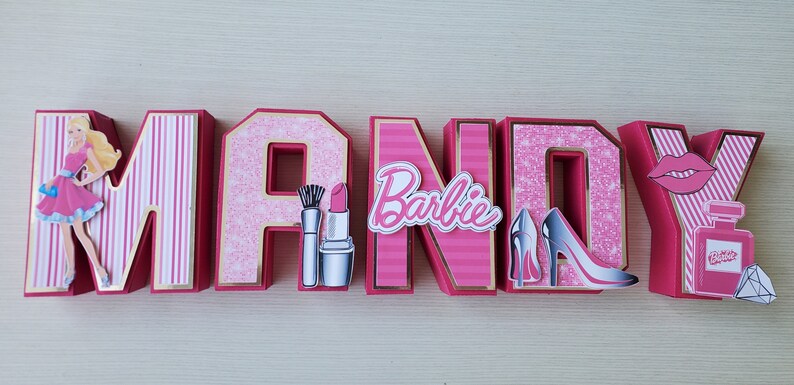 Barbie 3D Letters / Barbie Letters / Barbie Birthday Party - Etsy