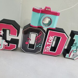 Tiktok 3D Letters / Tiktok Letters / Tiktok Birthday Party - Etsy