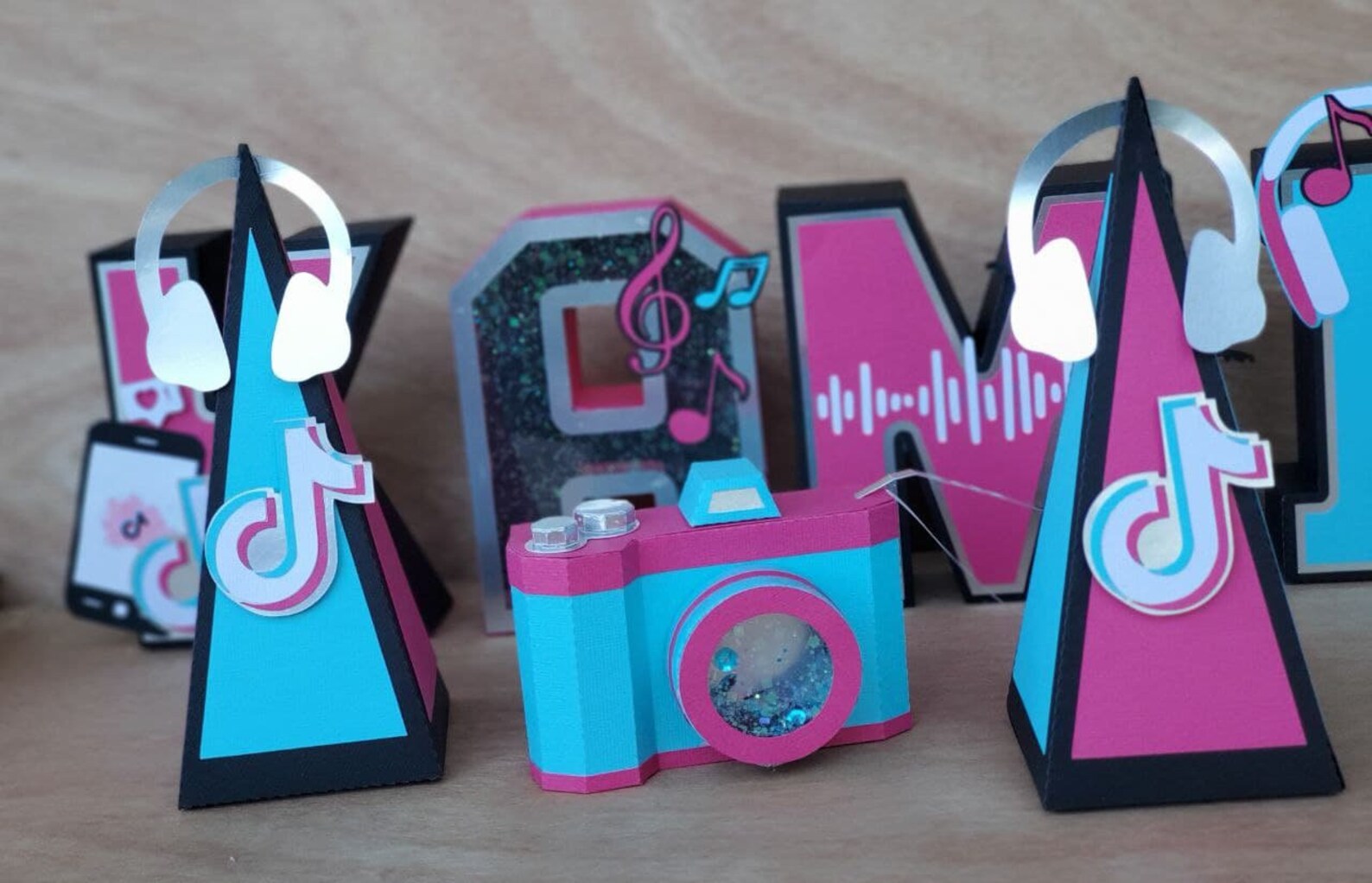 Tiktok 3D Letters / Tiktok Letters / Tiktok Birthday Party - Etsy