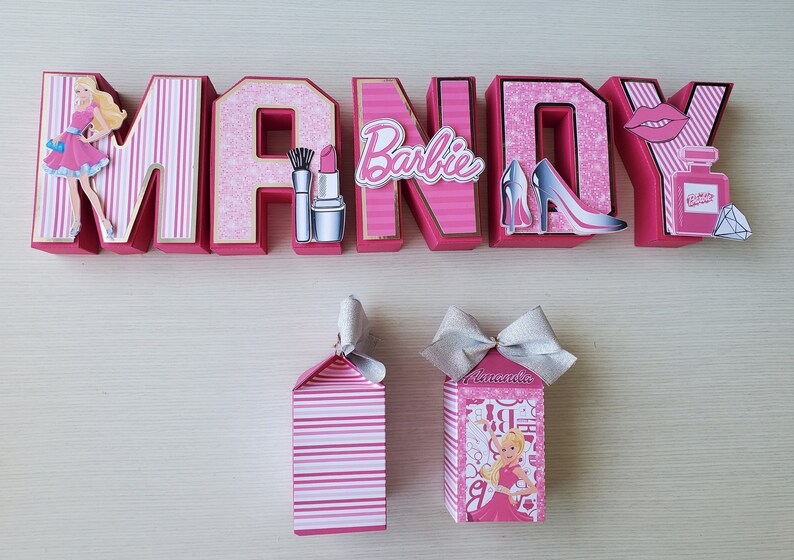 Barbie 3D Letters / Barbie Letters / Barbie Birthday Party - Etsy