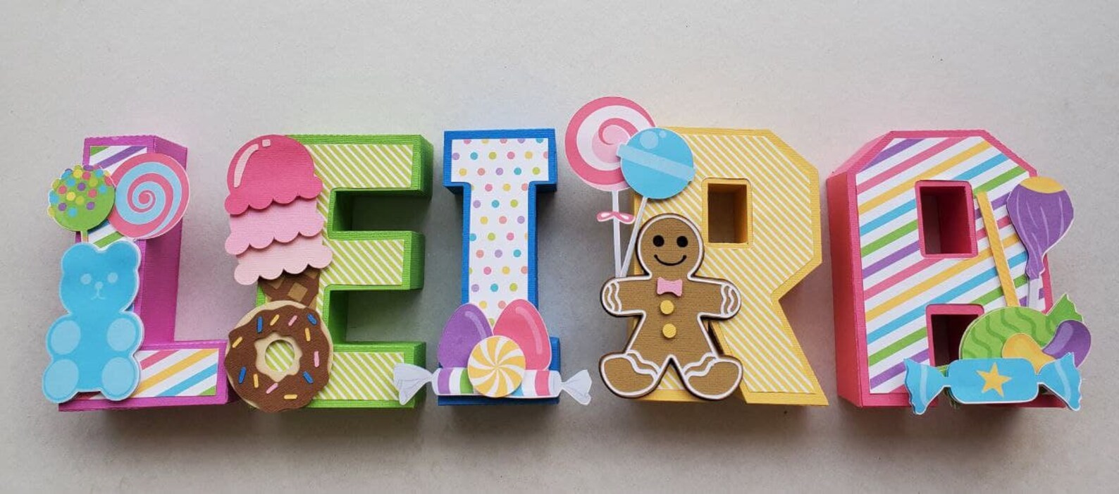 Candy 3d Letters/ Candy Birthday Party - Etsy