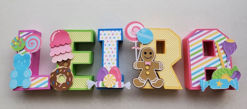 Candy 3d Letters/ Candy Birthday Party - Etsy