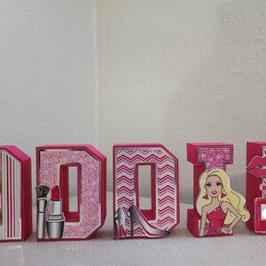 Barbie Doll Letters/doll 3D Letters / Barbie Birthday Party - Etsy