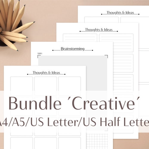 Thoughts & Ideas Organizer Printable Brain Dump A4 A5 US | Etsy