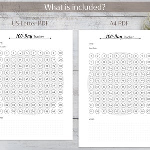 100 Day Tracker Printable | A4 US Letter | 100-day Challenge Sheet ...