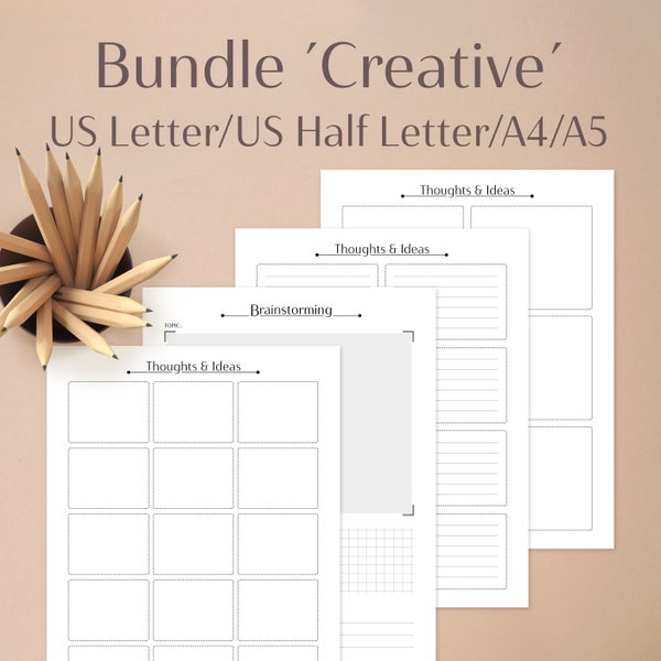 Vertical Mind Map, Fillable PDF Printable Mind Map Planner Idea Board ...