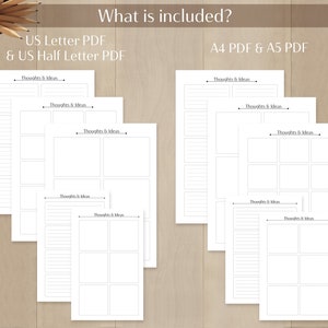 Thoughts & Ideas Organizer Printable Brain Dump A4 A5 US | Etsy