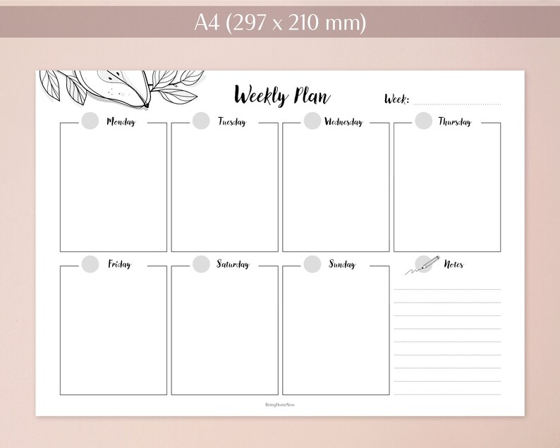Weekly to Do List Printable Weekly Organizer Weekly Task - Etsy