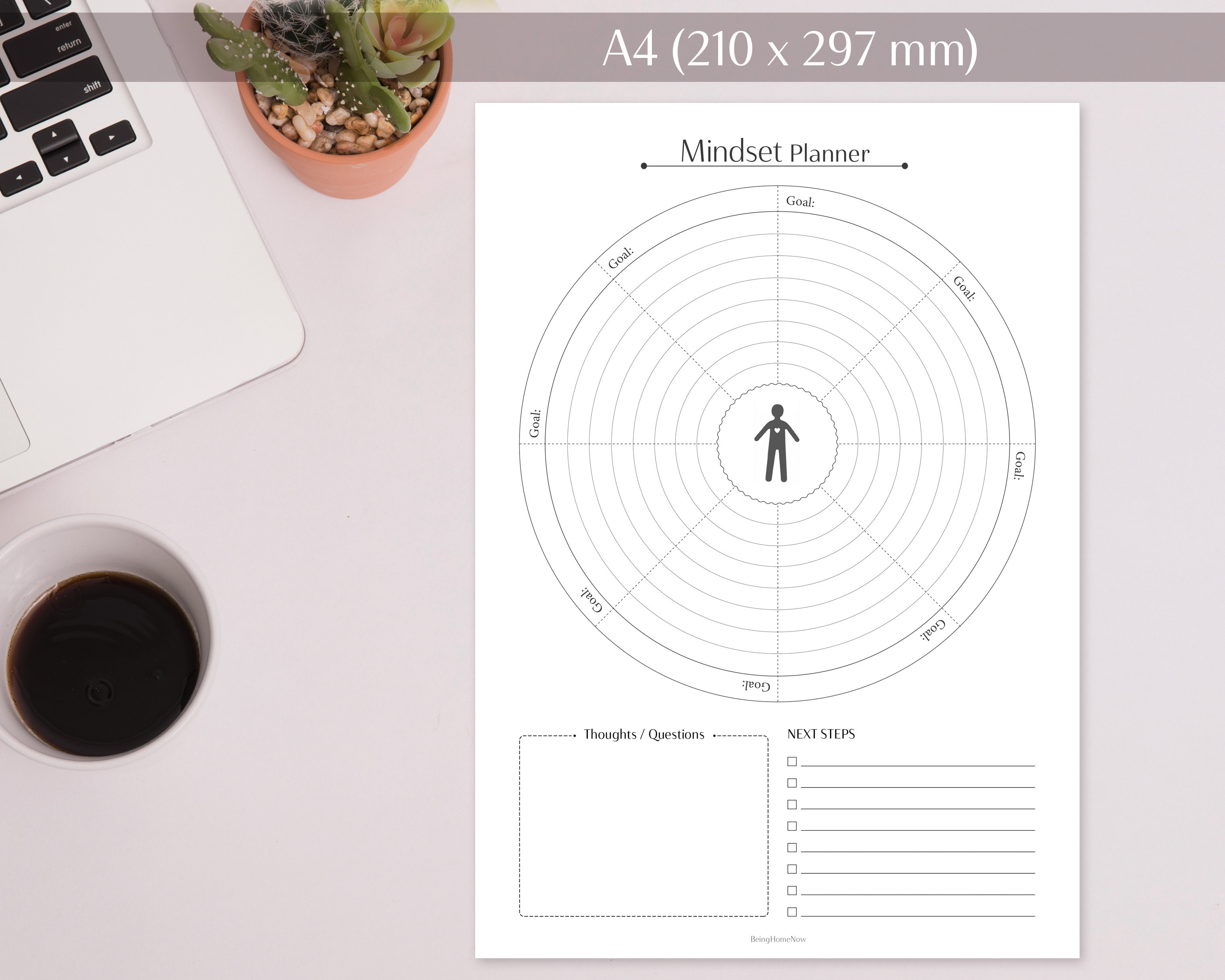 Mindset Planner Printable Goal Setting US Letter A4 - Etsy