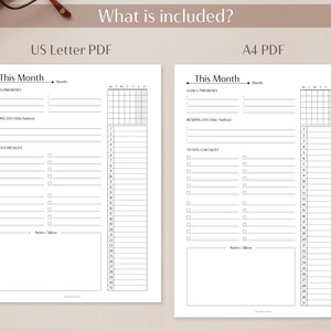 Undated Monthly Planner Printable | Monthly Planner | Productivity ...