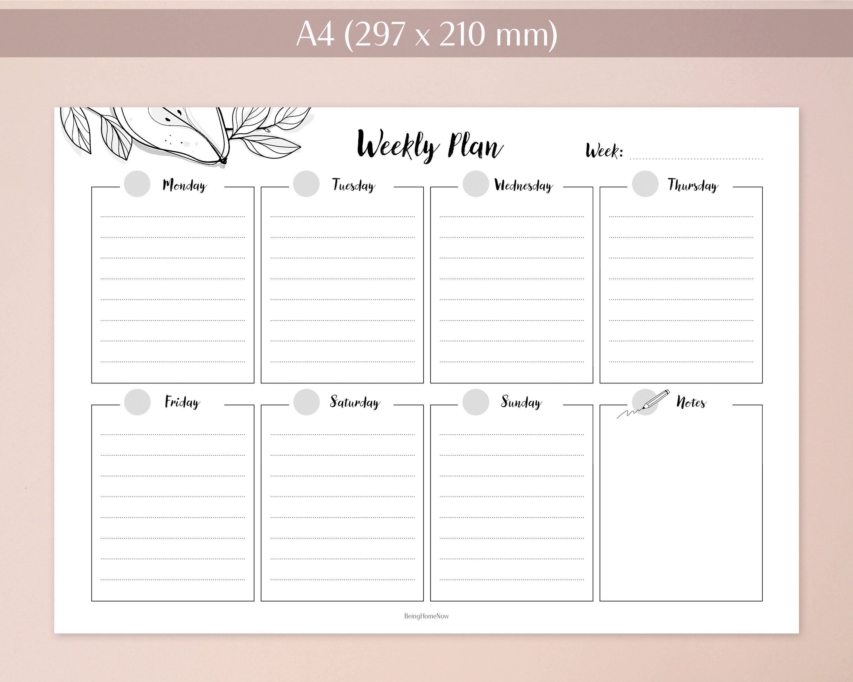 Weekly to Do List Printable Weekly Organizer Weekly Task - Etsy