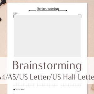 Brainstorming Printable Brain Dump A4 A5 US Letter US - Etsy