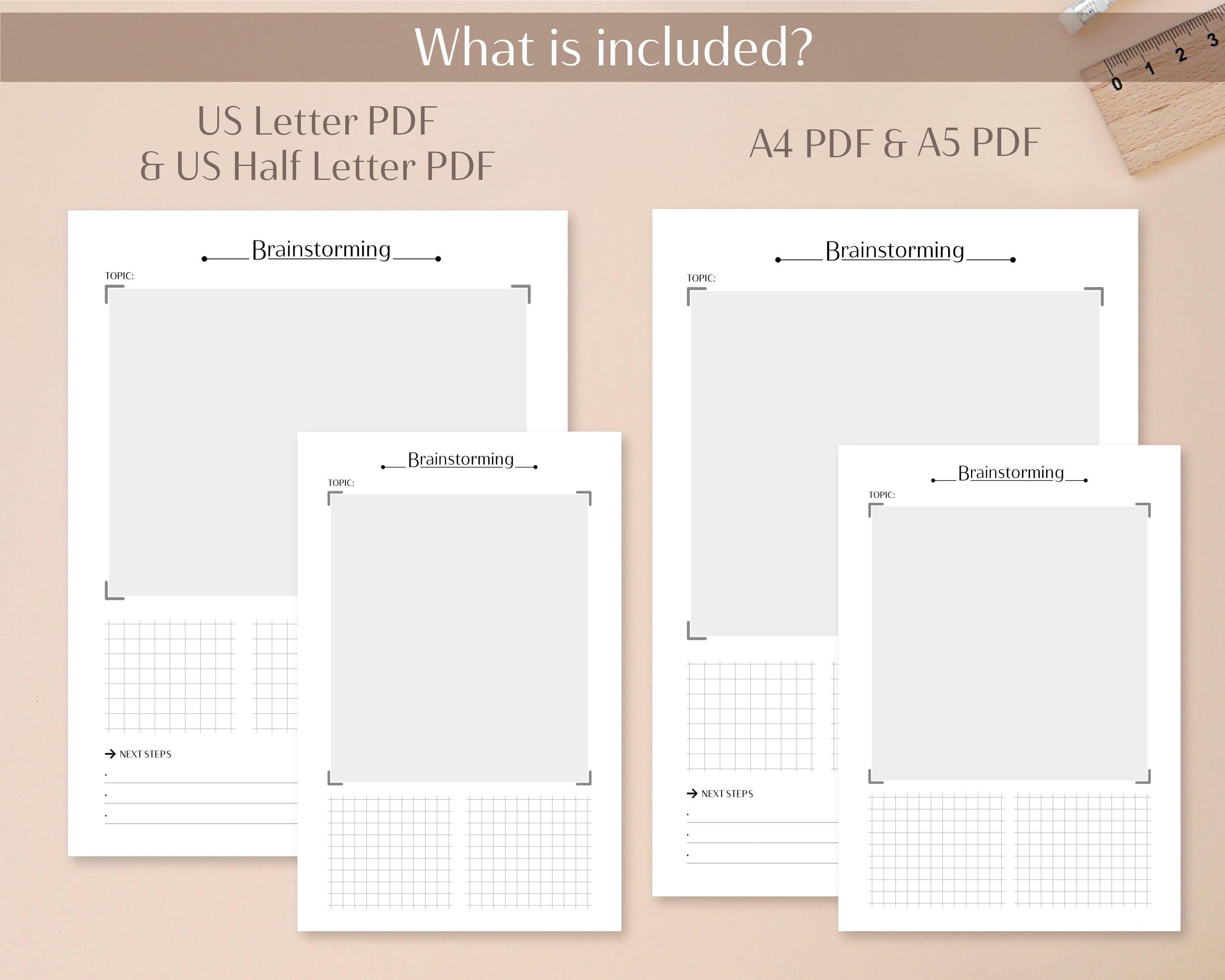Brainstorming Printable Brain Dump A4 A5 US Letter US - Etsy