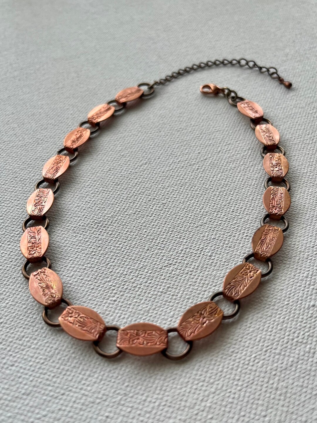 Vintage Copper/steel Chain Choker - Etsy