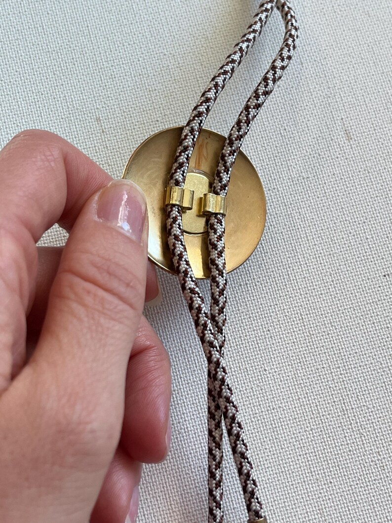 Brass Floral Medallion Bolo - Etsy