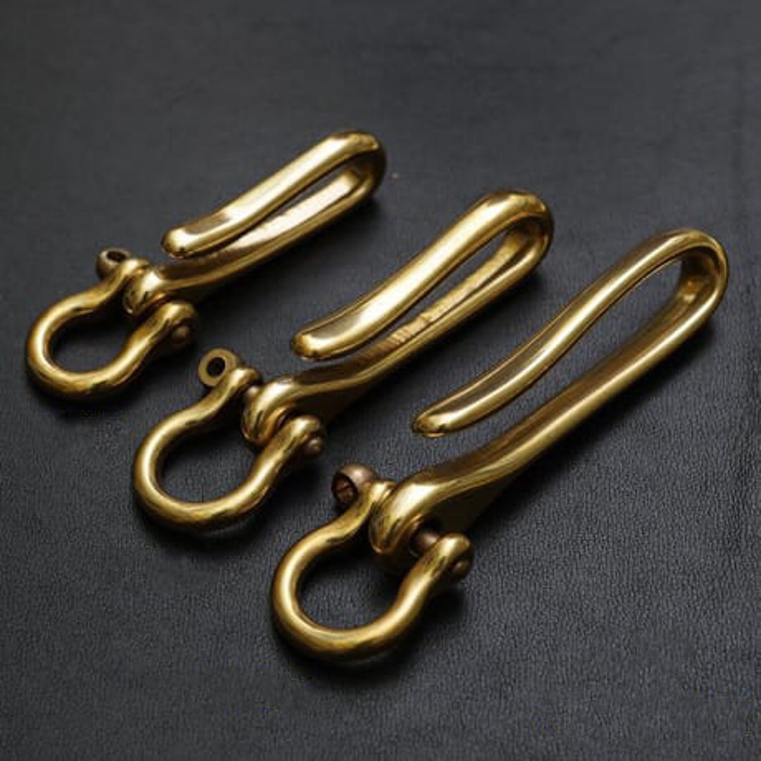 Brass Japanese Hook With U Shackle Clasp Fish Hook Key Chain Clasp ...
