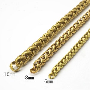 Solid Brass Wheat & Flat Chain for Custom Key or Wallet Chain - Etsy